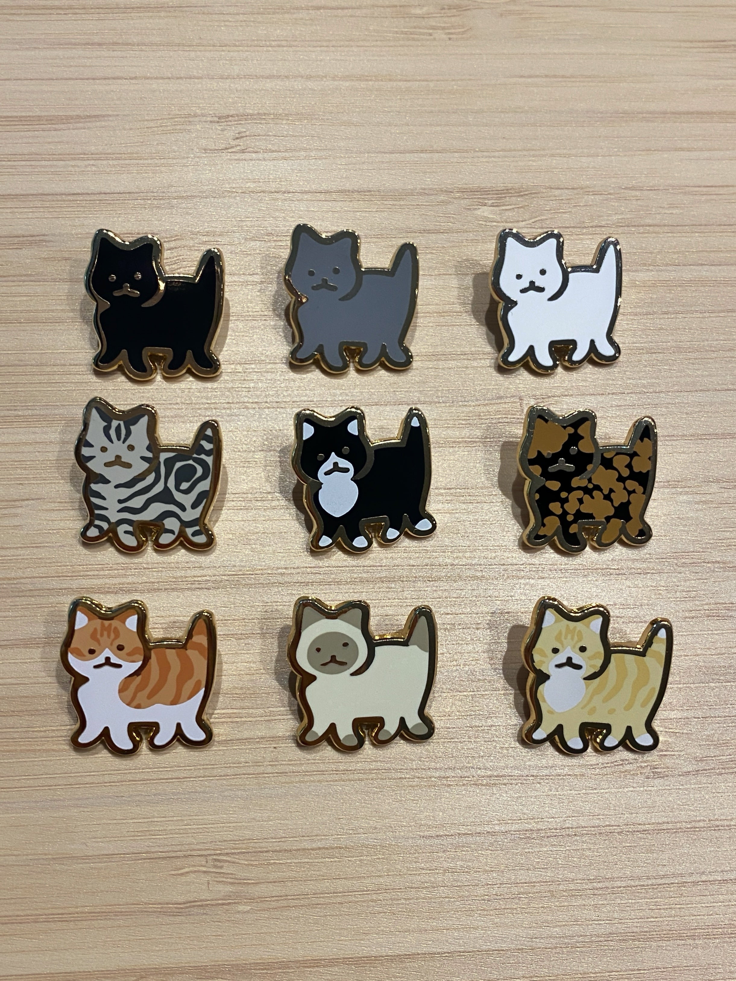 Mini Cats Enamel Pins – Fish Side Up